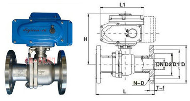 不锈钢电动球阀_Q941H-16P电动硬密封球阀_上海多仪阀门